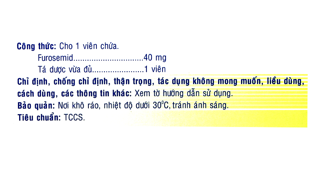 Vinzix 40mg trị tăng huyết áp, phù do tim (5 vỉ x 50 viên) - 08/2025 ...
