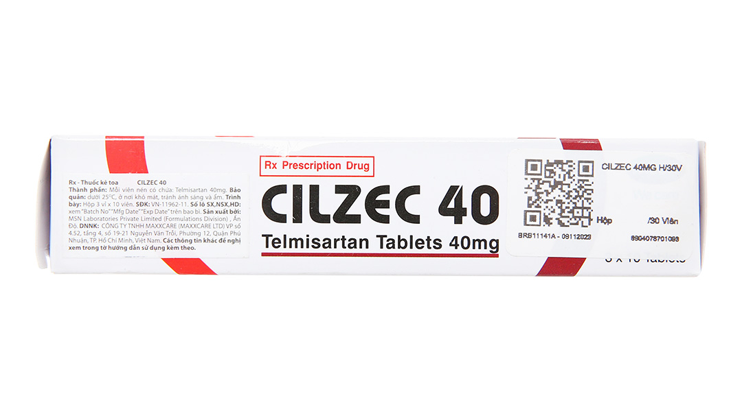 Cilzec 40 trị tăng huyết áp (3 vỉ x 10 viên) - 09/2025 ...