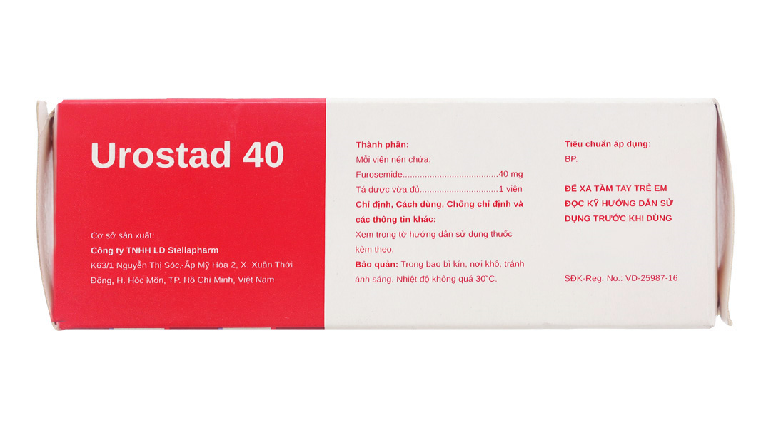 Thuốc Urostad 40 trị phù phổi cấp, phù do tim, gan, thận - 11/2025 ...