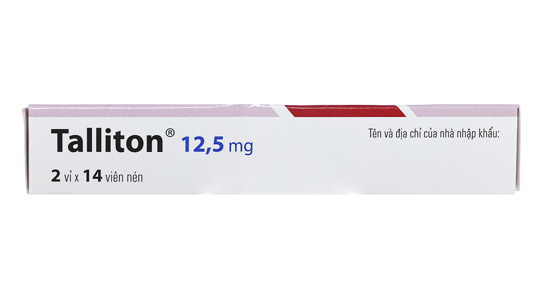 Talliton 12.5mg trị tăng huyết áp, suy tim (2 vỉ x 14 viên) - 09/2025 ...