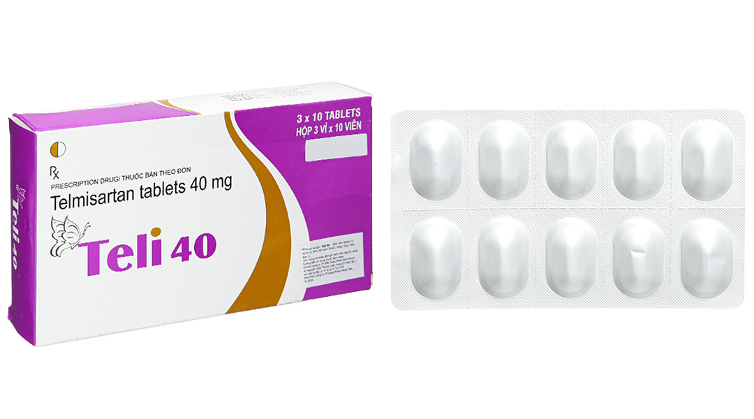 Teli 40 trị tăng huyết áp, ngừa tim mạch (3 vỉ x 10 viên) - 09/2025 ...