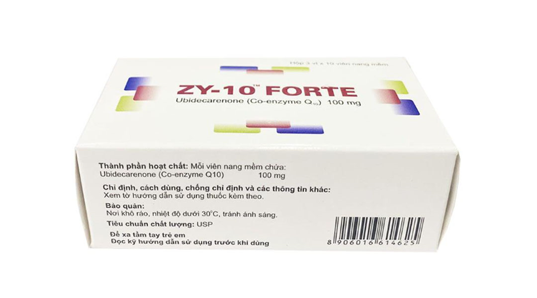 ZY-10 Forte 100mg trị bệnh tim mạch (3 vỉ x 10 viên) - 09/2024 | nhathuocankhang.com