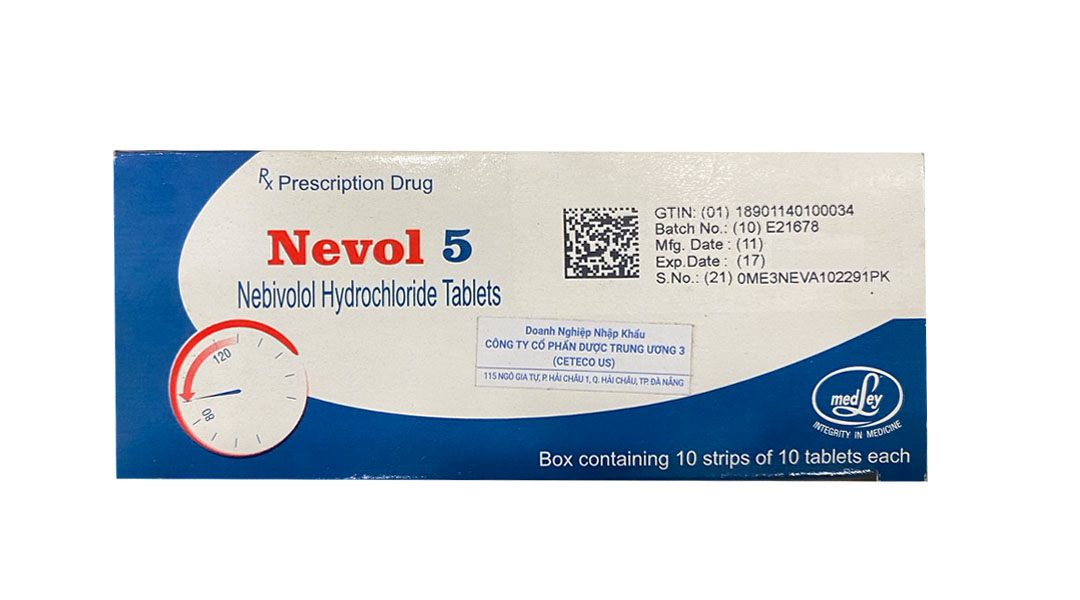 Nevol 5 trị tăng huyết áp vô căn (10 vỉ x 10 viên) - 09/2024 ...