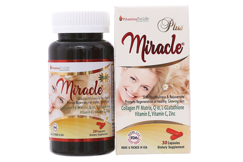 Miracle Plus hộp 30 viên giúp bổ sung collagen và làm đẹp da - 05/2026 ...