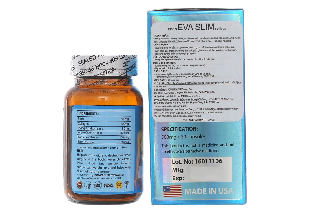 Evaslim Collagen Hộp 30v - 08/2025 | nhathuocankhang.com