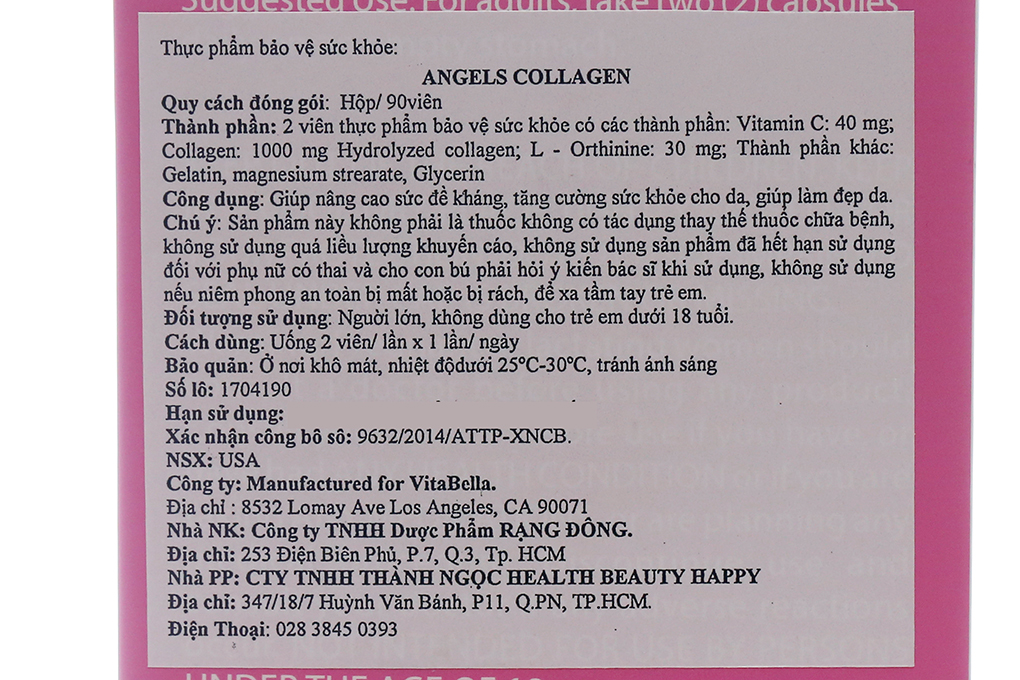 Angels Collagen - 09/2025 | nhathuocankhang.com