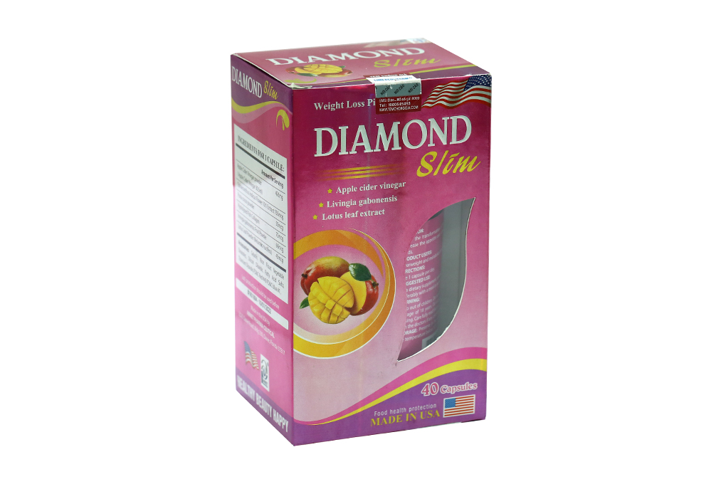 Diamond Slim chai 40 viên - 03/2026 | nhathuocankhang.com