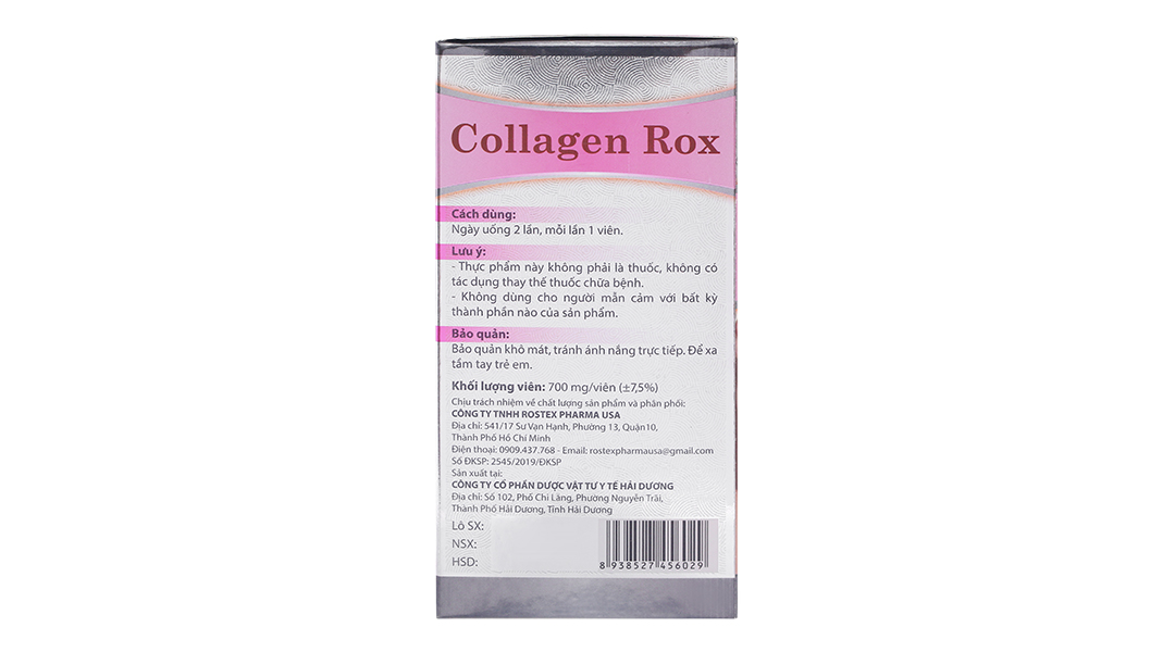Collagen Rox Hộp 60v - 05/2026 | nhathuocankhang.com