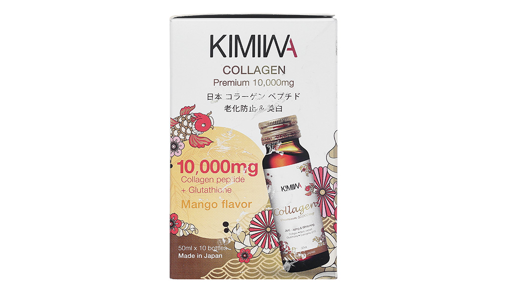 Thực phẩm bảo vệ sức khỏe Kimiwa Collagen Premium 10,000mg Hộp 10 Lọ x ...