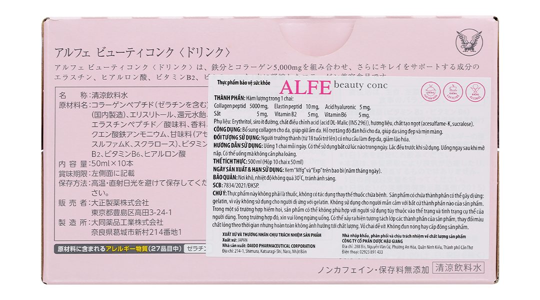 Thực phẩm bảo vệ sức khỏe Alfe Beauty Conc hộp 10 chai x 50ml - 10/2025 | nhathuocankhang.com