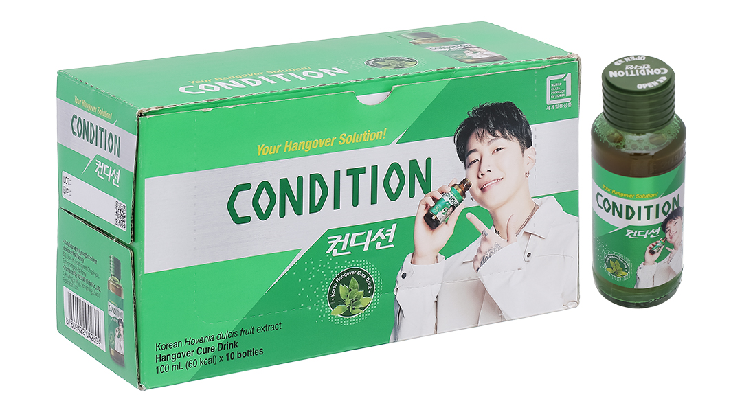 Thực phẩm bảo vệ sức khỏe Nước Uống Giải Rượu Condition 100ml hộp 10 ...