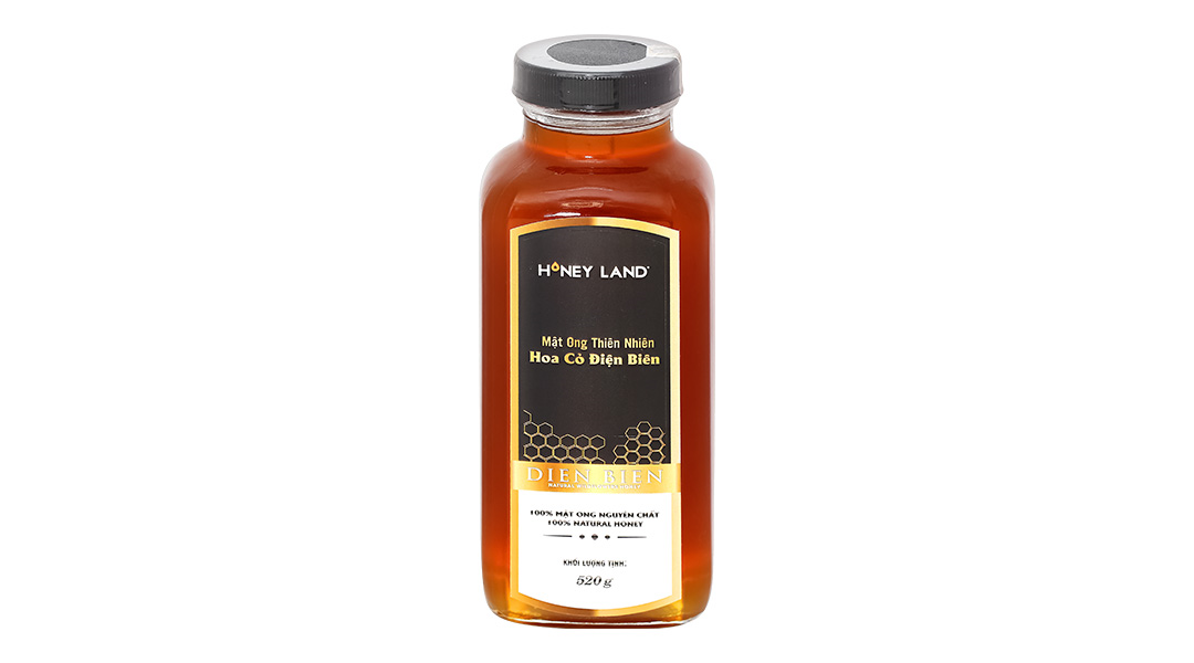 Mật ong thiên nhiên Hoa Cỏ Điện Biên Honey Land chai 520g - 11/2025 | nhathuocankhang.com