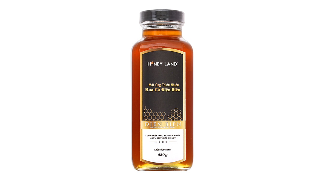 Mật ong thiên nhiên Hoa Cỏ Điện Biên Honey Land chai 520g - 11/2025 | nhathuocankhang.com