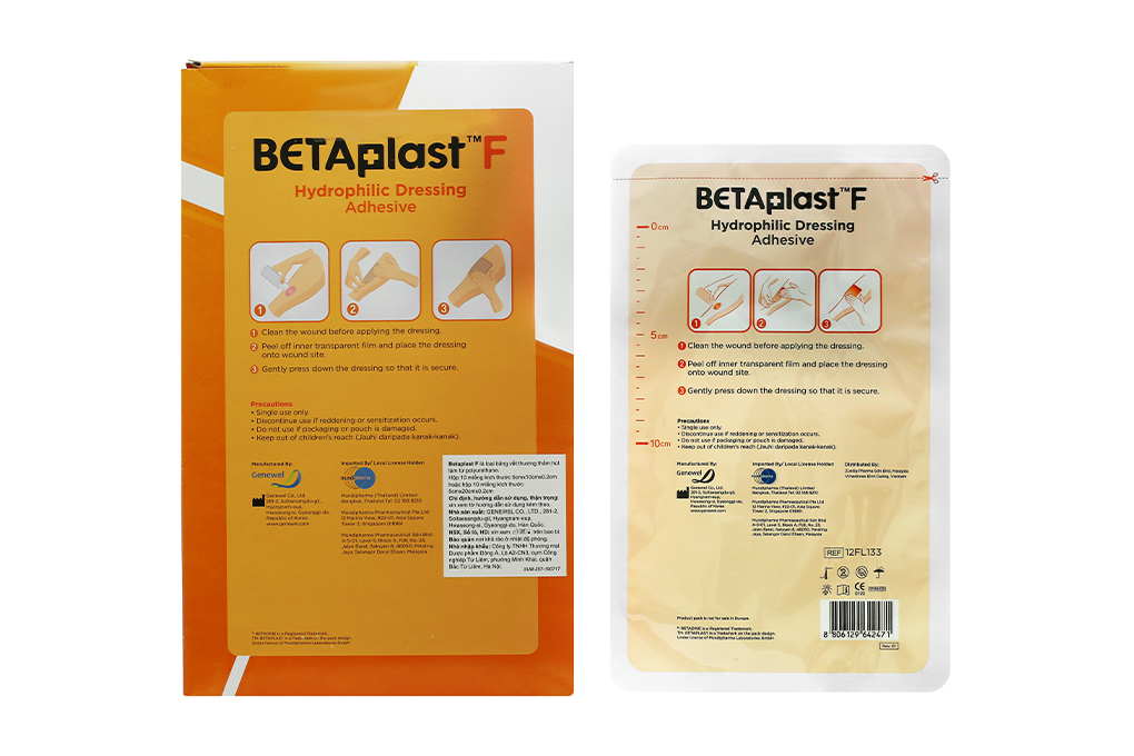 Băng vết thương Betaplast F thấm hút dịch vừa đến nhiều (5 x 10 x 0.2cm ...