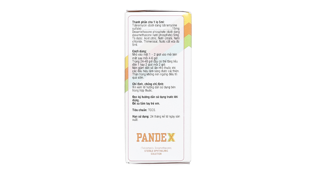 Dung dịch nhỏ mắt Pandex trị viêm kết mạc, viêm giác mạc lọ 5ml - 08/ ...